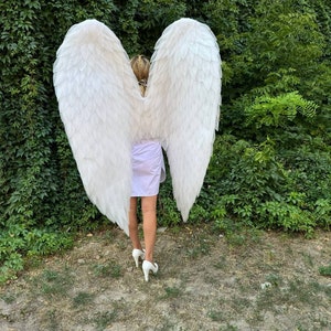 White Adult Angel Wings Large Angel Wings Costume Wings Cosplay for Photoshoot Angel Wing ...