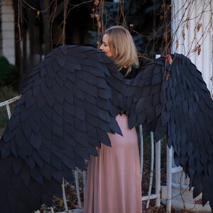 Devil Black Wings Angel Costume Adult Moveable Wings Demon Wings ...