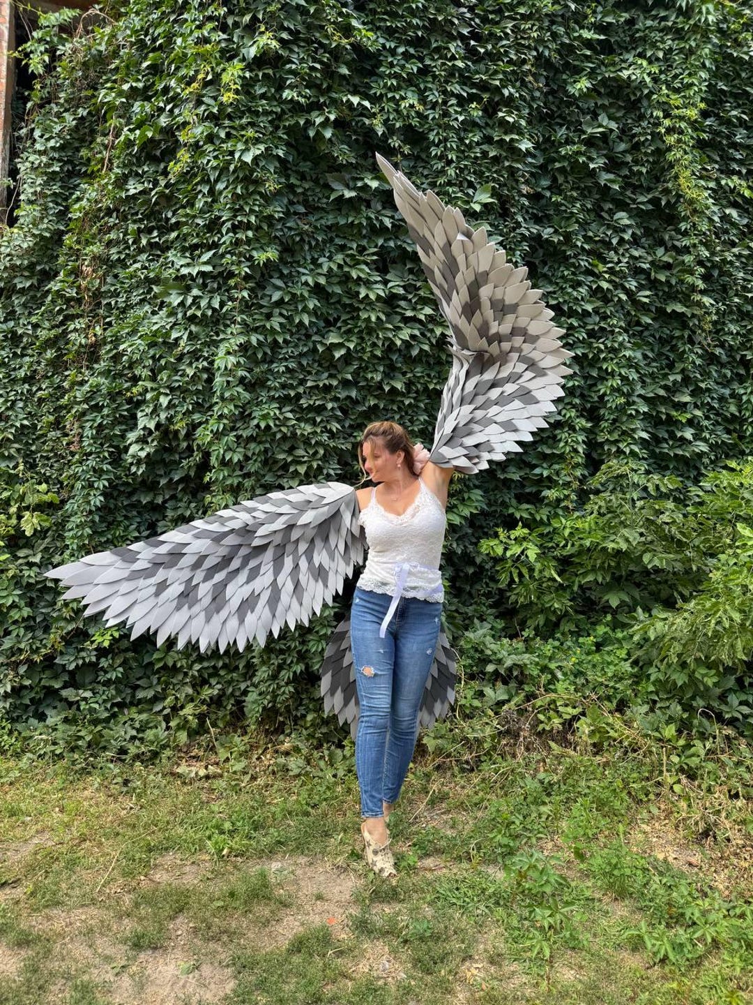 Seagull Hand Wings With Tail – Gray Seabird Costume Set for Cosplay ...