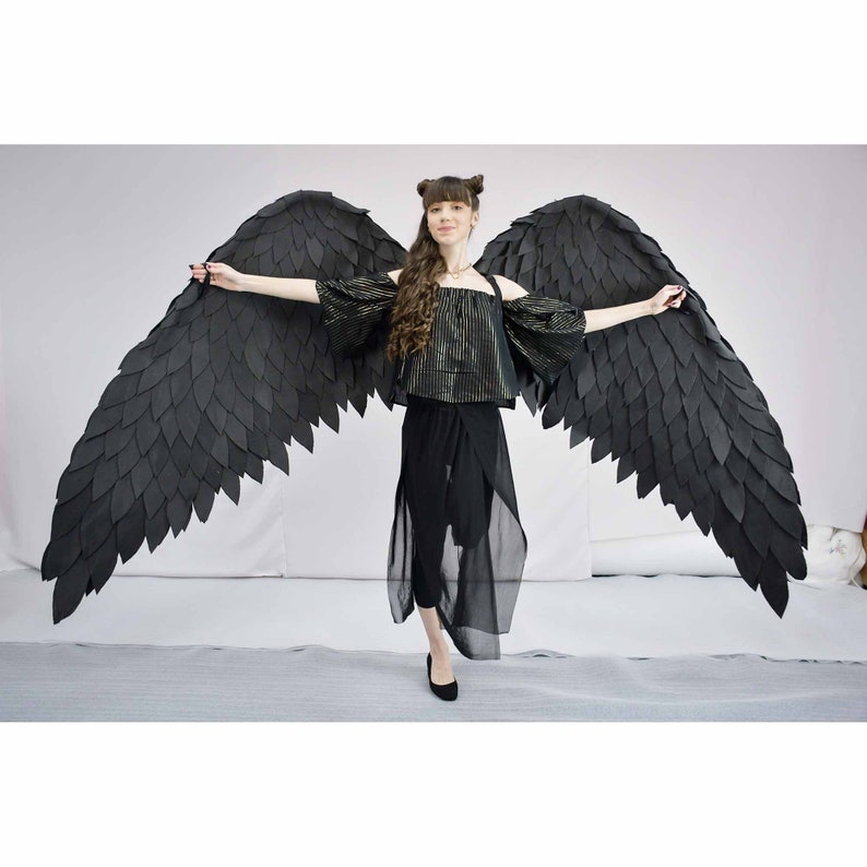 Black Angel Wings Carnival Costume Wings Photo Prop Halloween Costumes ...
