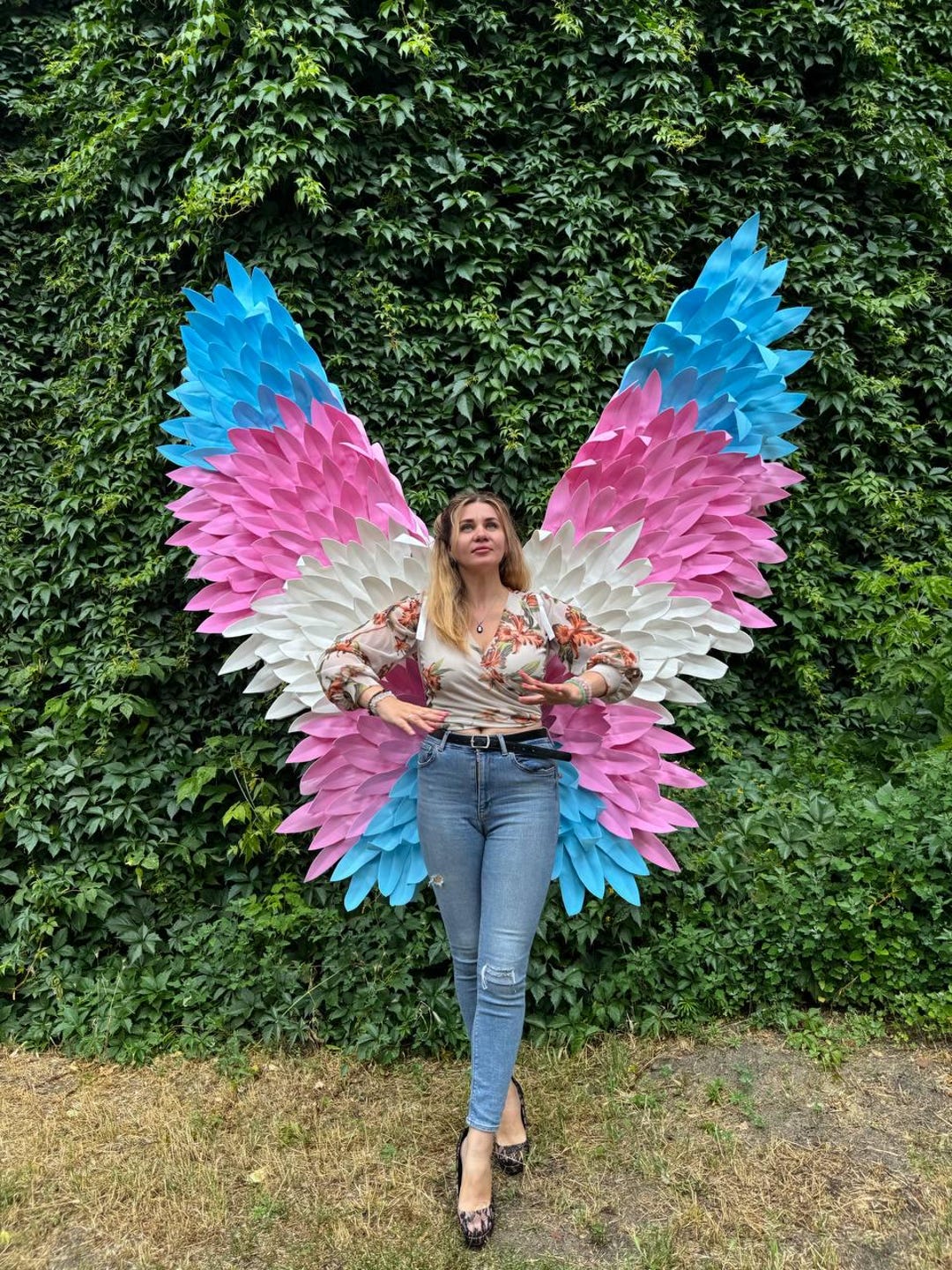 Rainbow Angel Wings for Adults – Colorful LGBT Pride Costume Wings ...