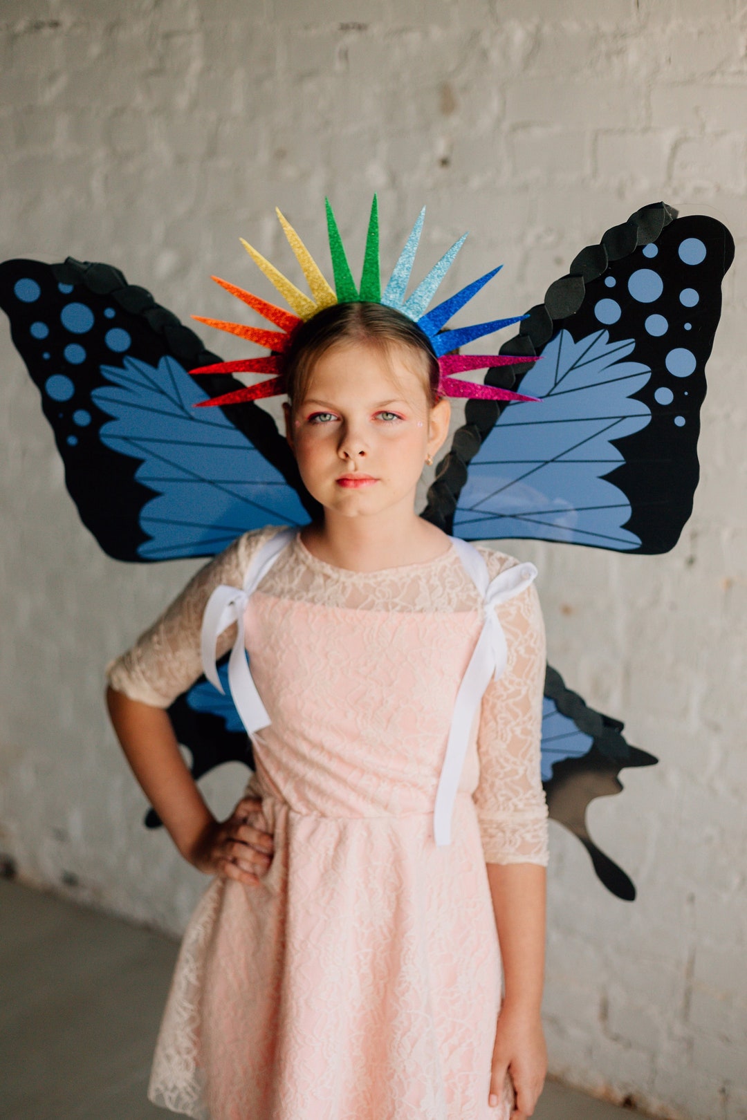 Butterfly Wings Costume Adult Blue Giant Costume Cape Fairy - Etsy