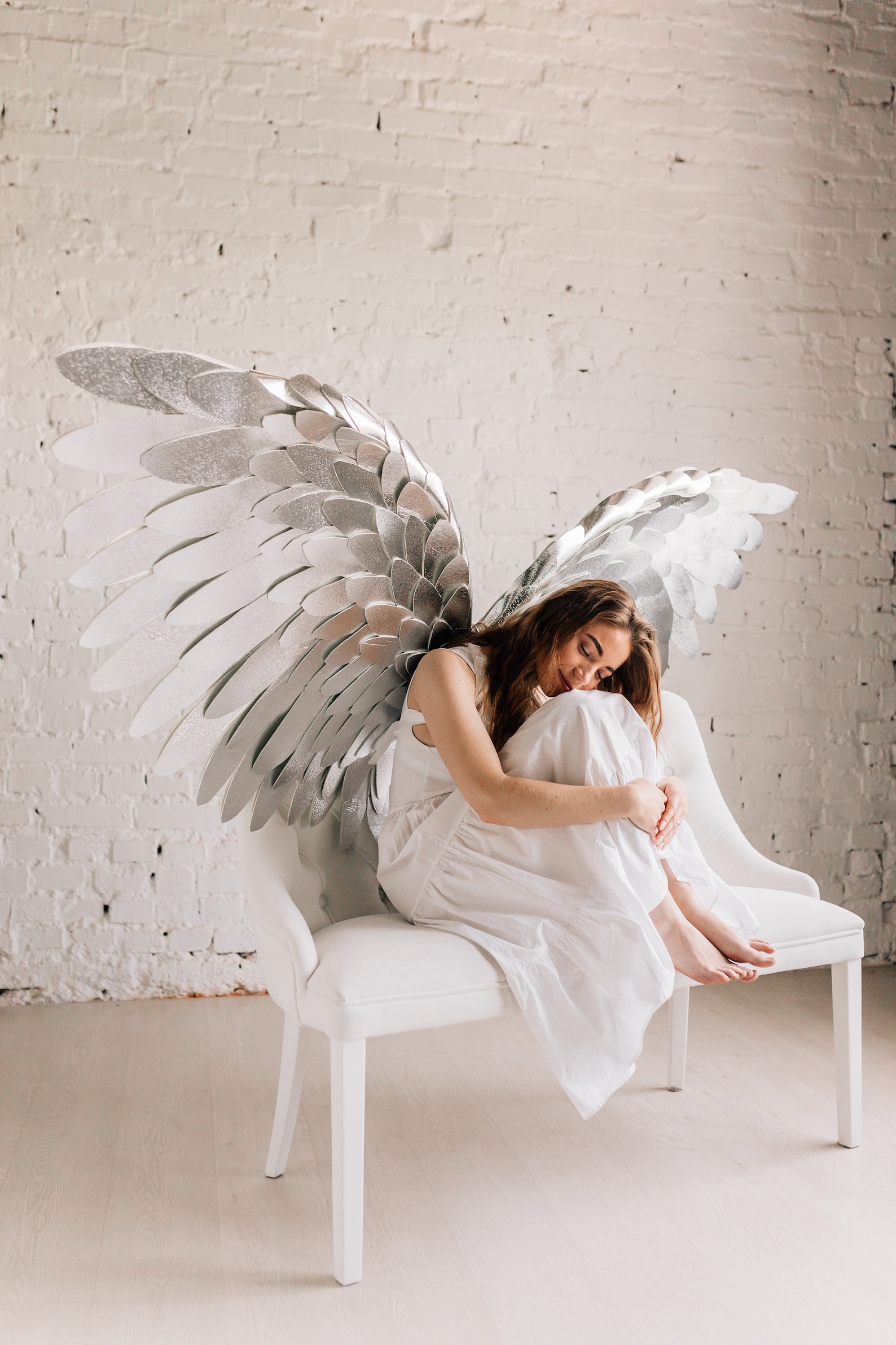 Silver Wings Adult Costume Cosplay Golden Birthday Iridescent Wings ...