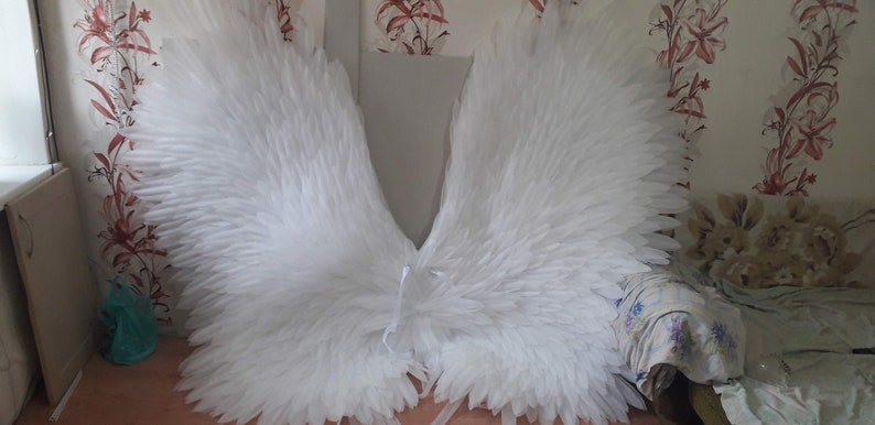 Аngel Wings сosplay Costume White Big Girl Outfit Carnival Costume ...