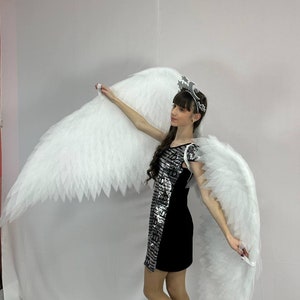 Angel Wings White Costume Adult Halloween Christmas Cosplay Halloween ...