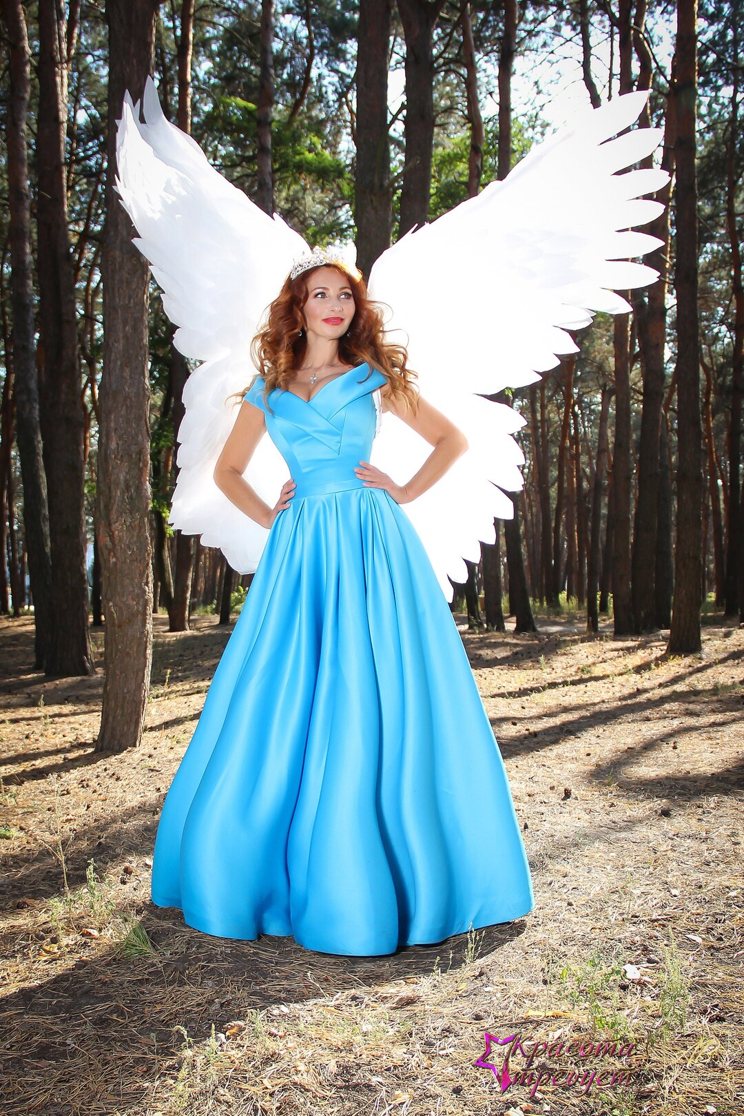 White Angel Wings Cosplay Fairy Adult Costume Adult Drag Queen Costume ...