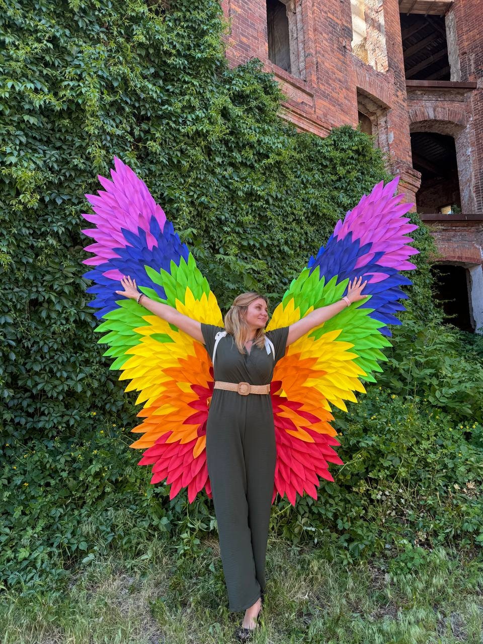 Rainbow Angel Wings, Multicolored Wings, Wings for Adults, Rainbow ...
