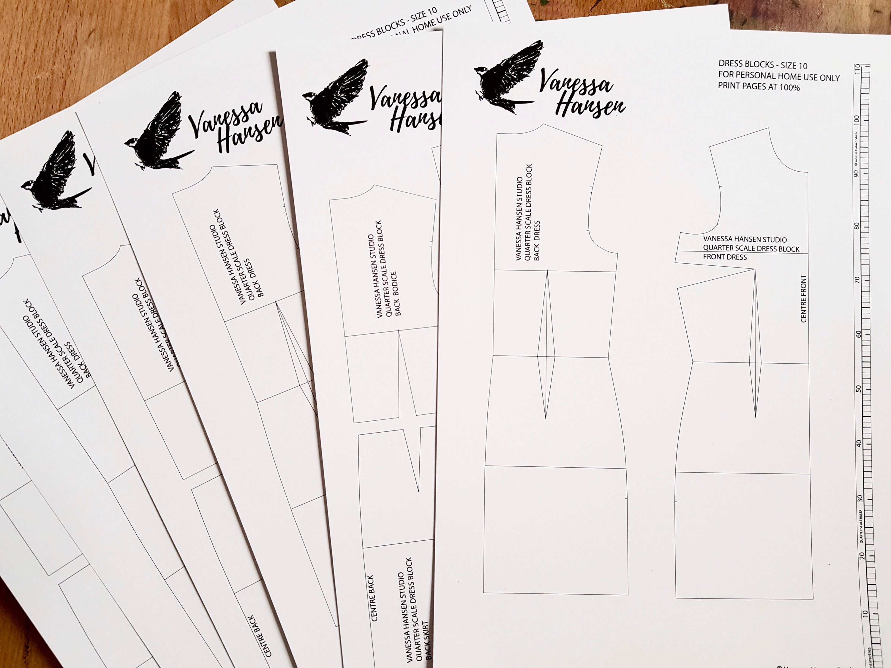 Quarter scale dress block / sloper / pattern making blocks | Etsy