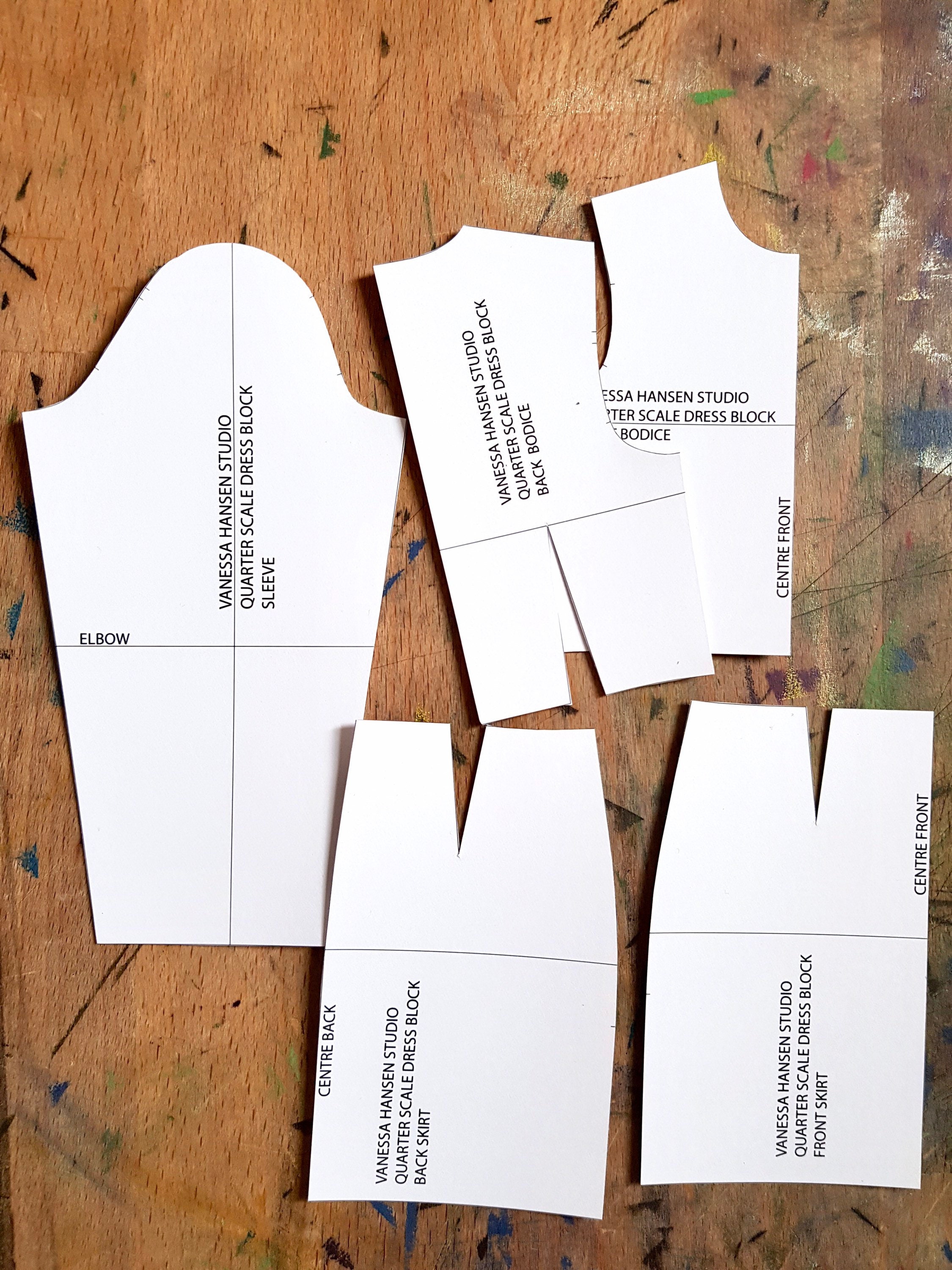 Quarter scale dress block / sloper / pattern making blocks | Etsy