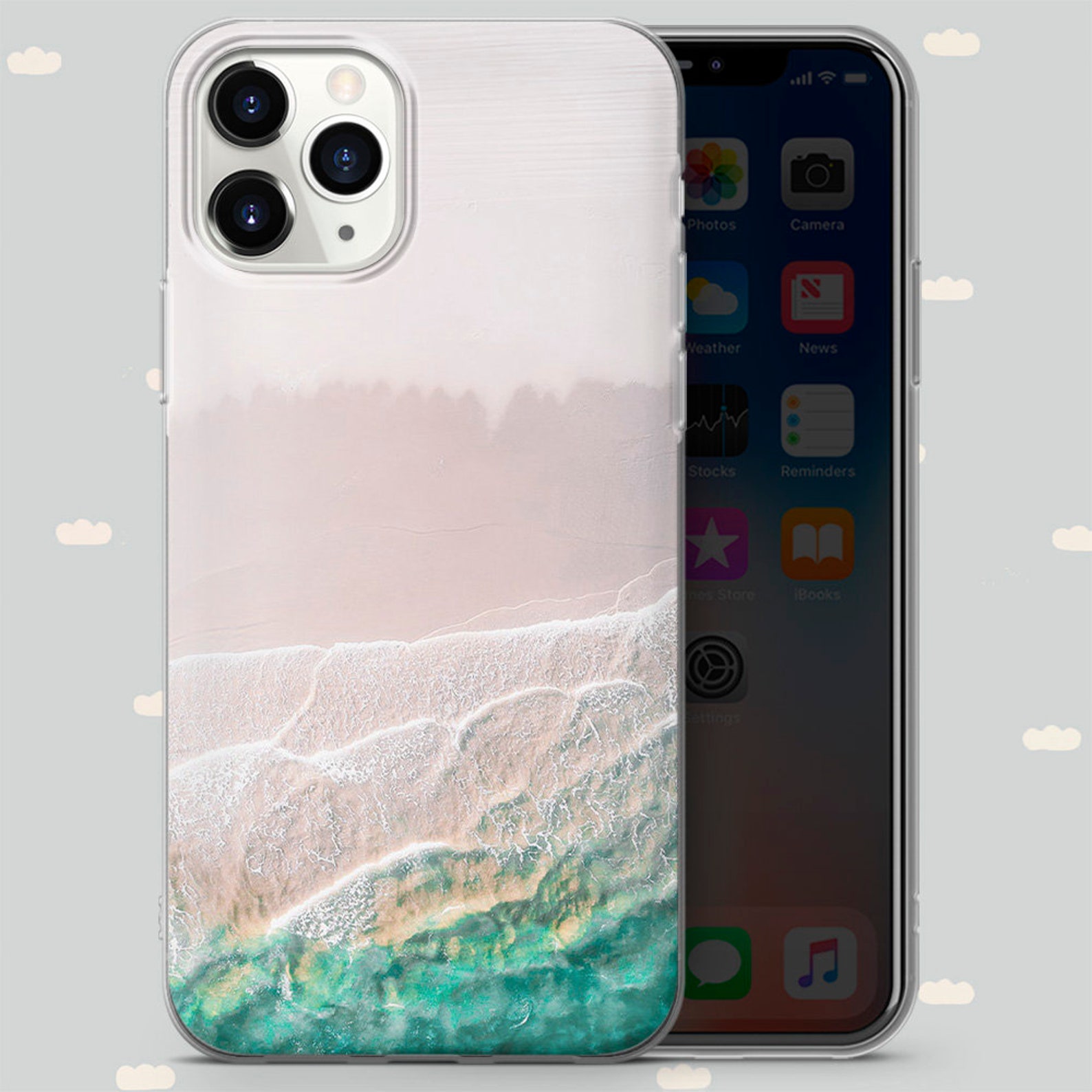 Beach Waves Phone Case for iPhone Samsung Huawei Realme Honor Asus ...