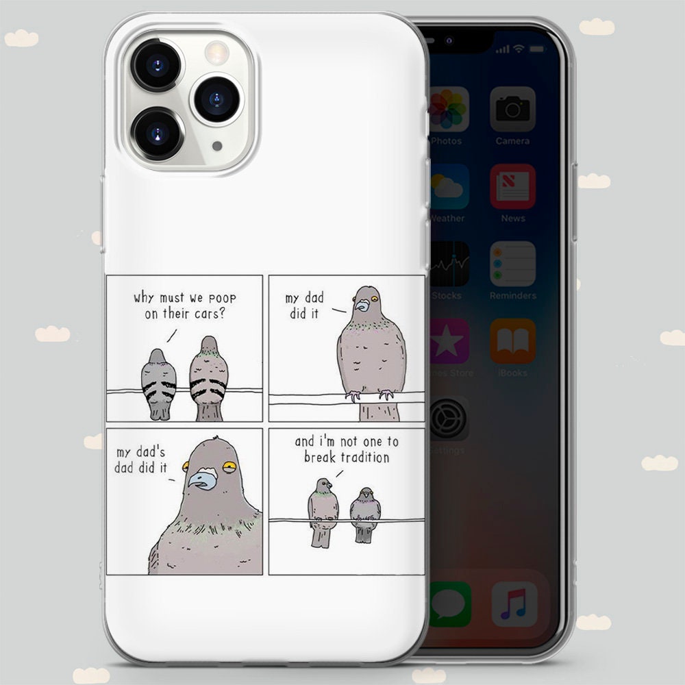 Funny Pigeons Phone Case for iPhone Samsung Huawei Realme Honor Asus ...