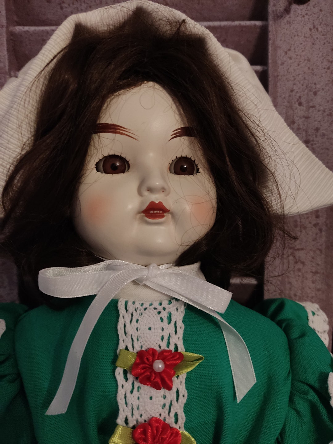 Large Antique Type Porcelain Doll, Vintage Porcelain Doll 60 Cm ...