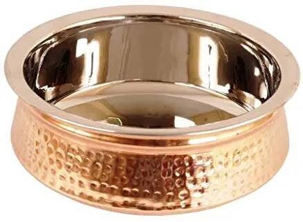 Handmade Best Quality Traditional Steel Copper Bottom Dish Serving ...