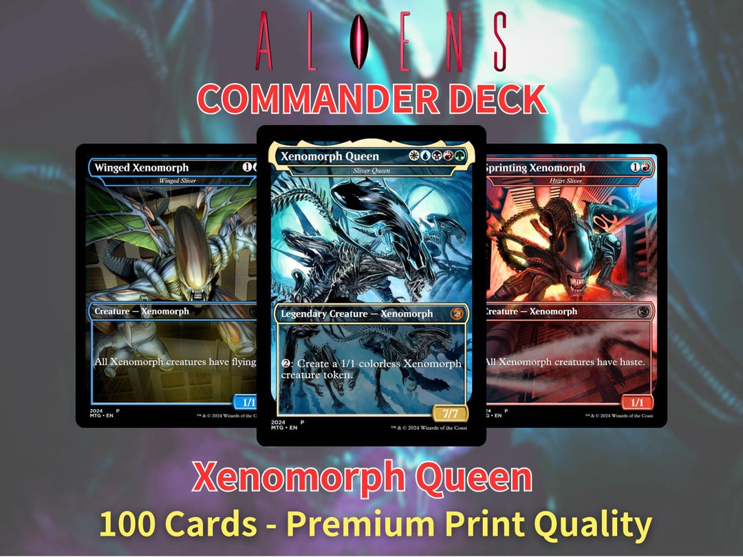 Alien Commander Deck • Alien Mtg Proxy Deck • Mtg Commander Deck ...
