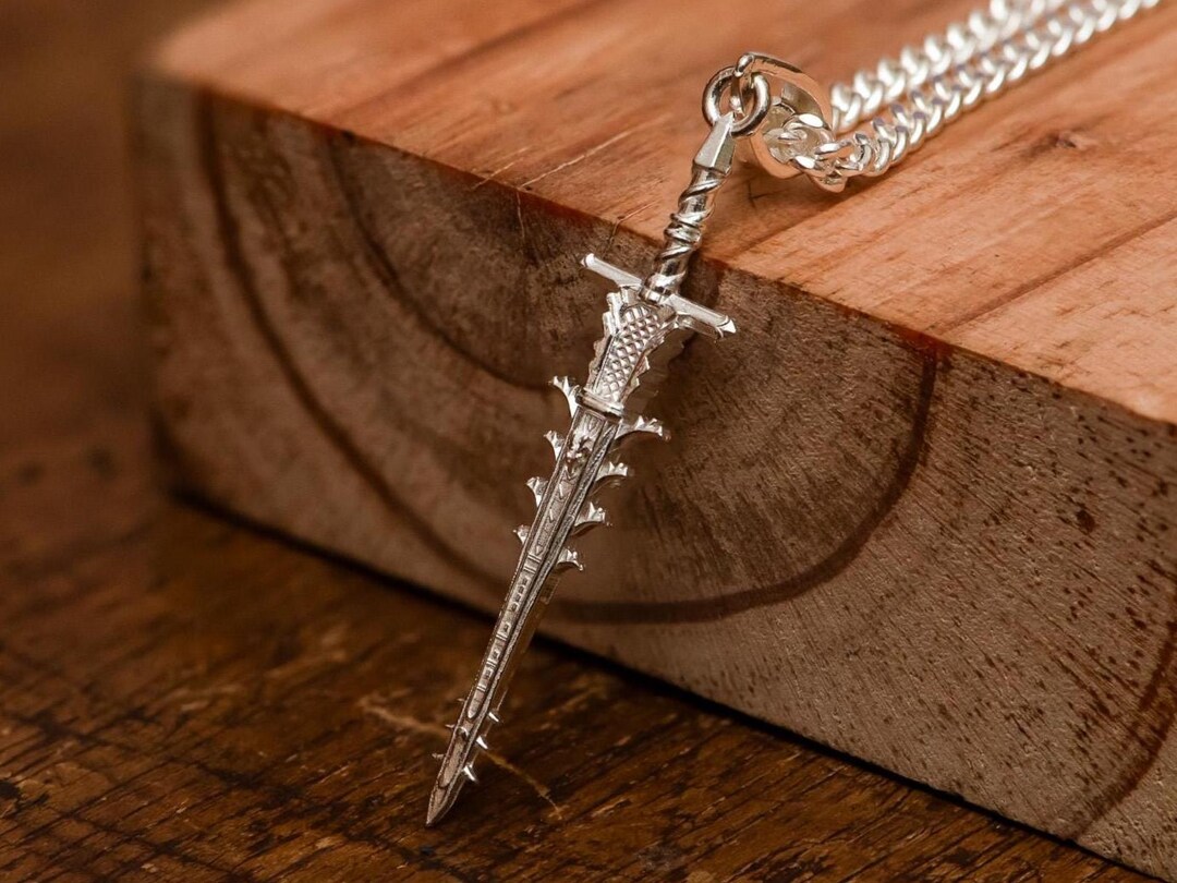 Helphen’s Steeple Silver Pendant, Handmade S925 Sterling Sword Necklace ...