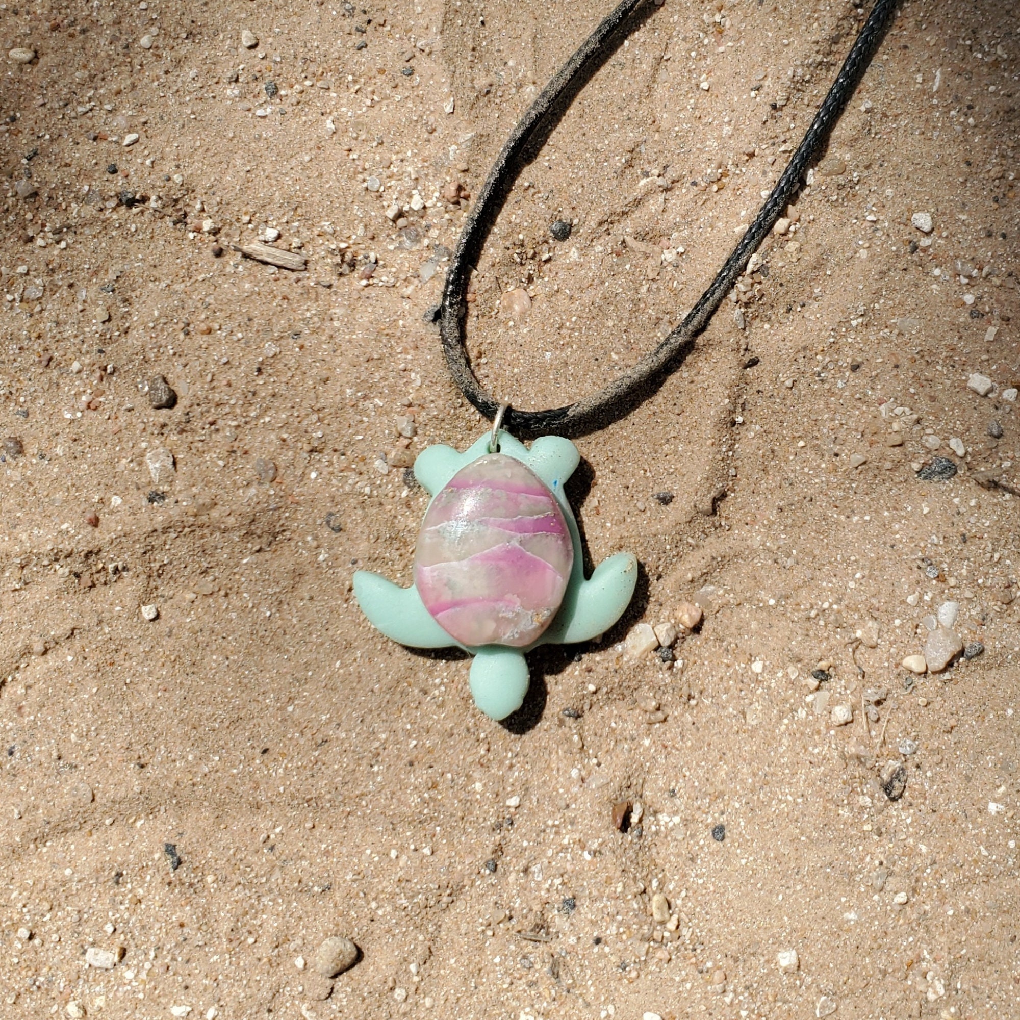 Sea Turtle/sea Turtle Necklace/polymer Clay Turtle Necklace/ocean ...