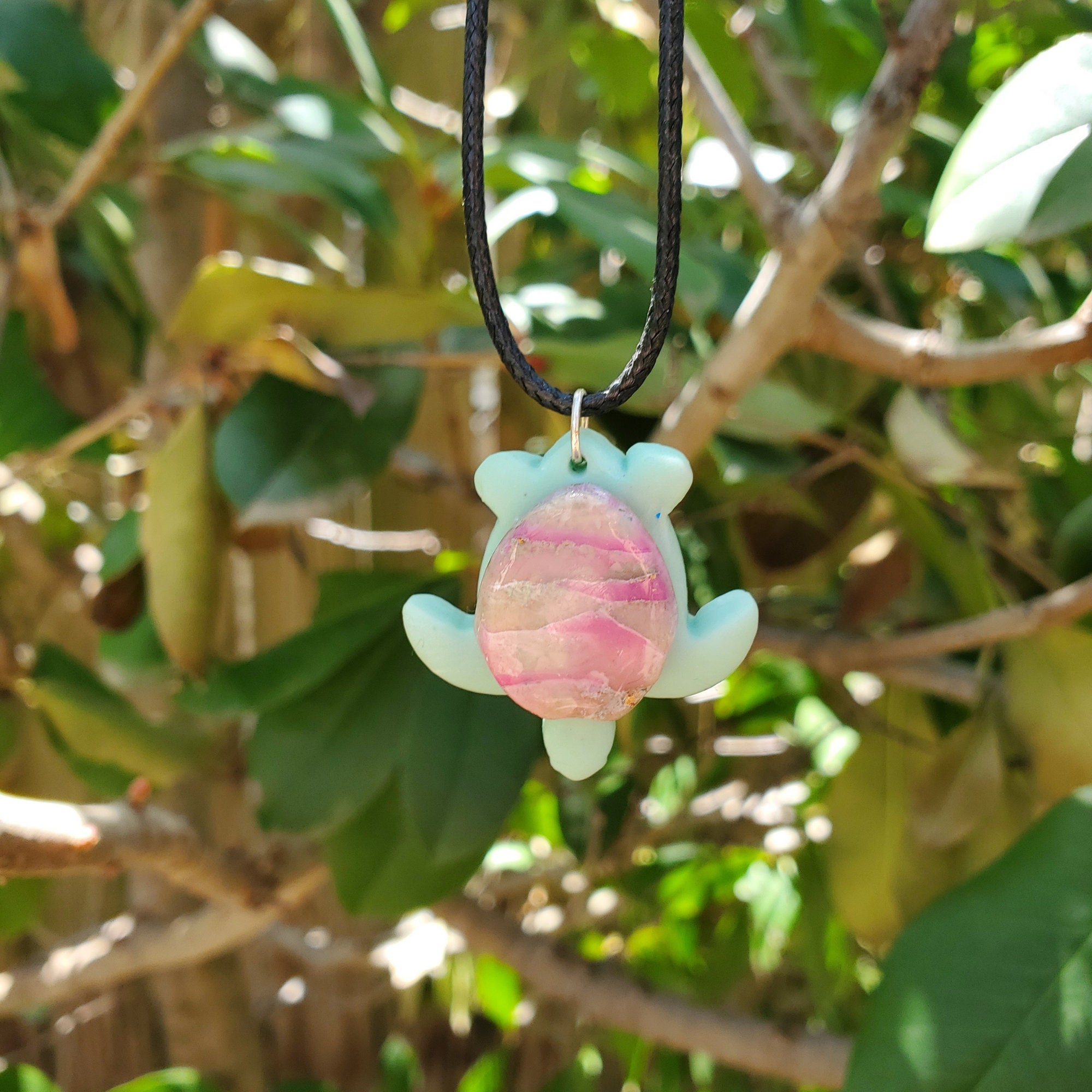 Sea Turtle/sea Turtle Necklace/polymer Clay Turtle Necklace/ocean ...