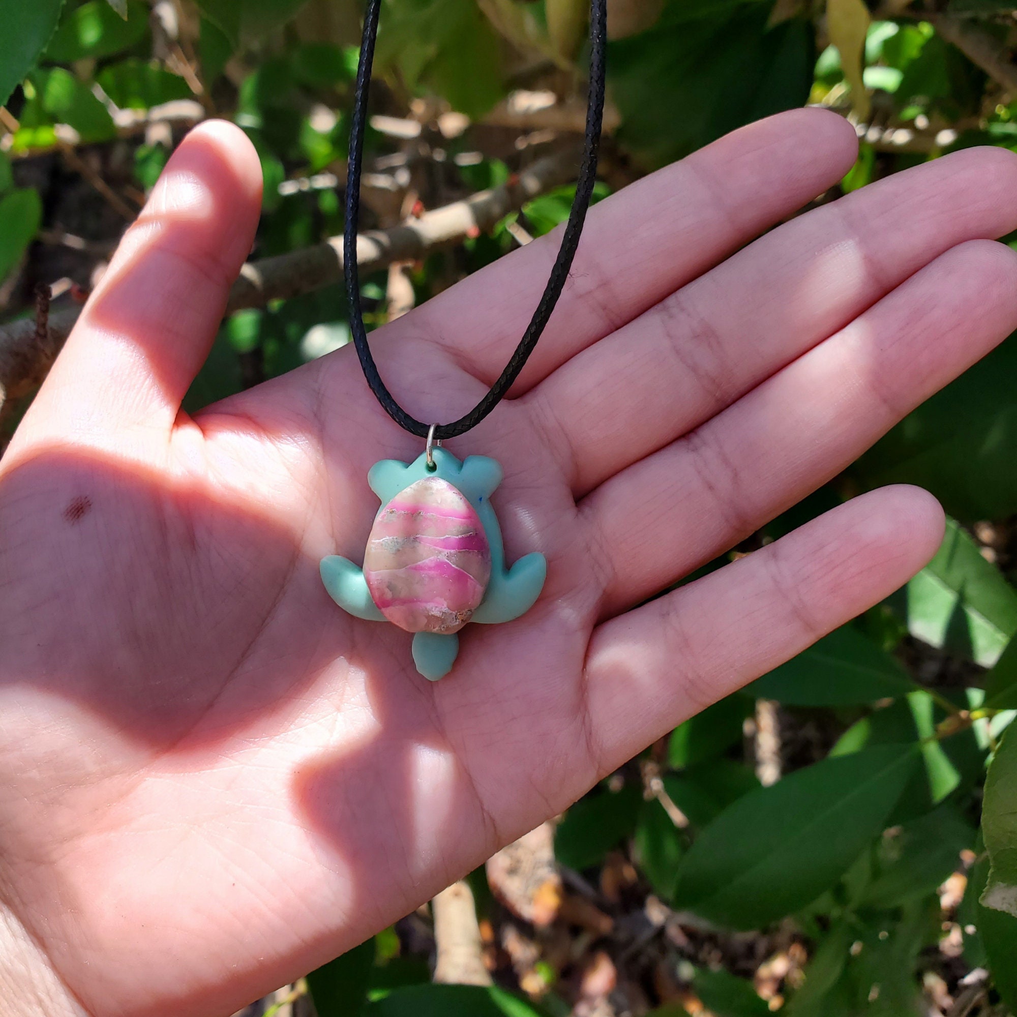 Sea Turtle/sea Turtle Necklace/polymer Clay Turtle Necklace/ocean ...