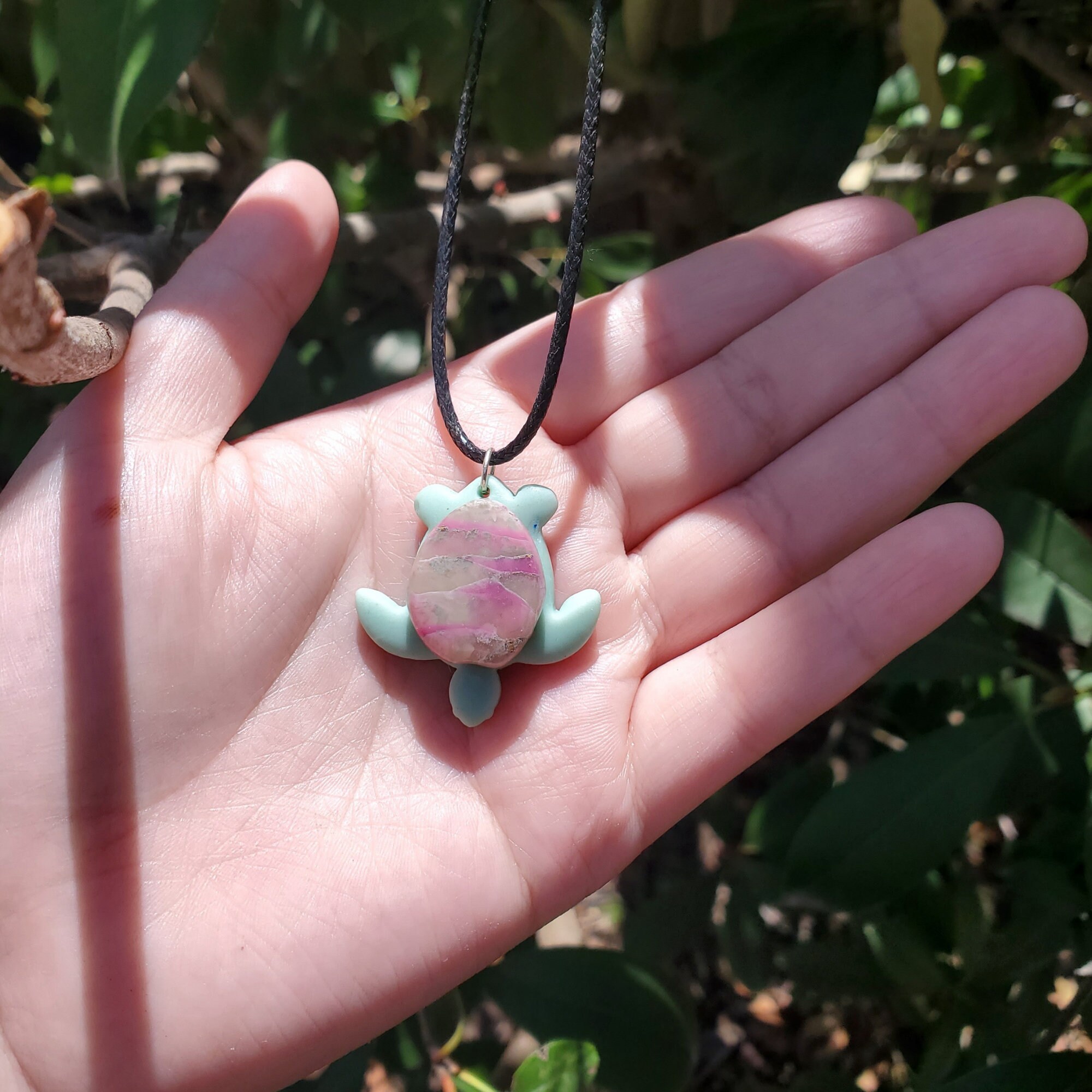 Sea Turtle/sea Turtle Necklace/polymer Clay Turtle Necklace/ocean ...