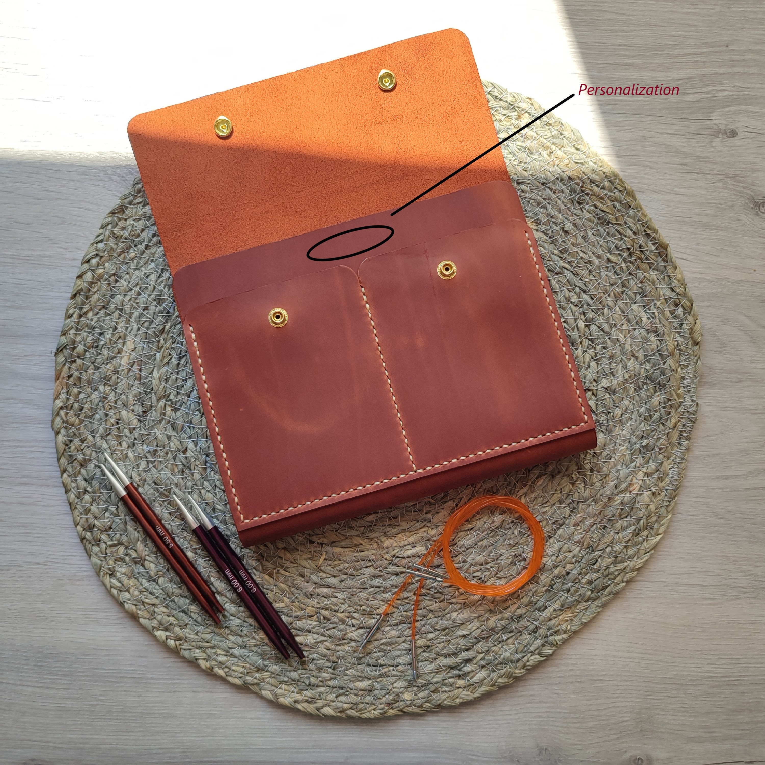 PONY Leather Needle Case Knitting Needle DPN Organizer - Etsy