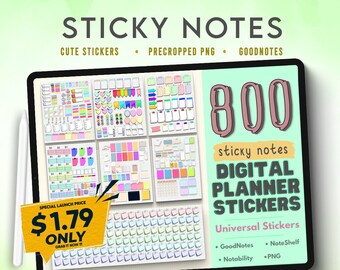 Goodnotes Sticky Notes Png, Digital Sticky Notes Set, Post It Note ...