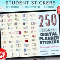 Student Digital Stickers for Goodnotes - iPad Planner Stickers for ...