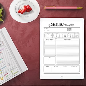 Editable Ultimate Digital Youtube Planner 2024-25 | iPad Planner ...