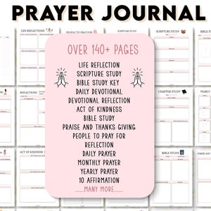Prayer Journal Printable | Bible Study Guide | Gratitude Journal ...