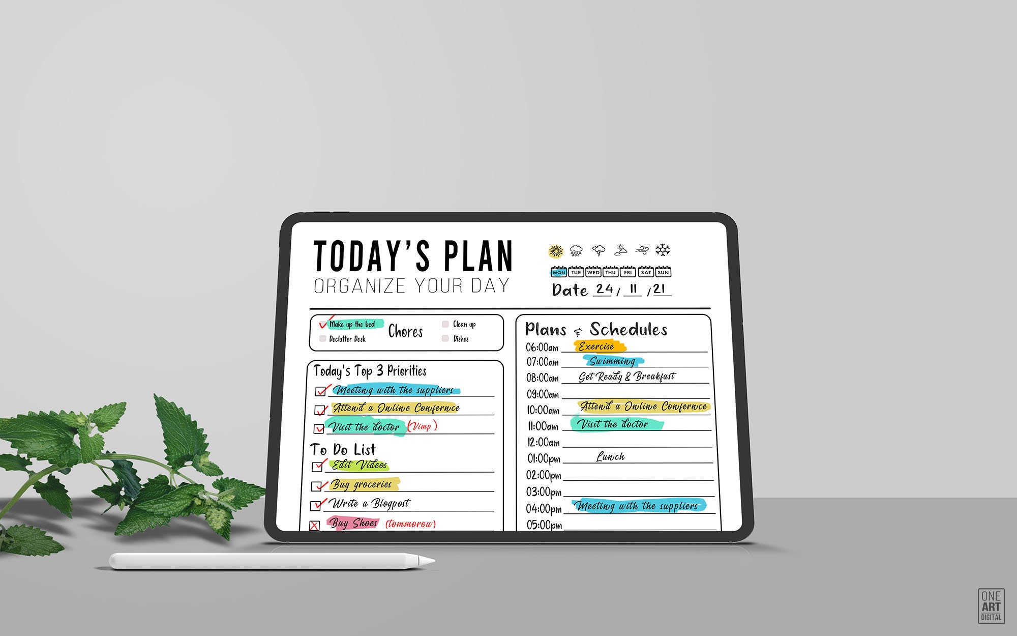 The Ultimate Daily Digital Planner Printable & Editable 2025 ...