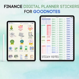 Finance Budget Digital Planner Stickers ,goodnotes , Stickers for Ipad ...