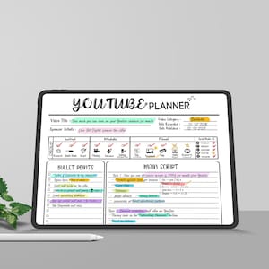 Editable Ultimate Digital Youtube Planner 2024-25 | iPad Planner ...