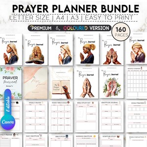 Prayer Journal Printable | Bible Study Guide | Gratitude Journal ...