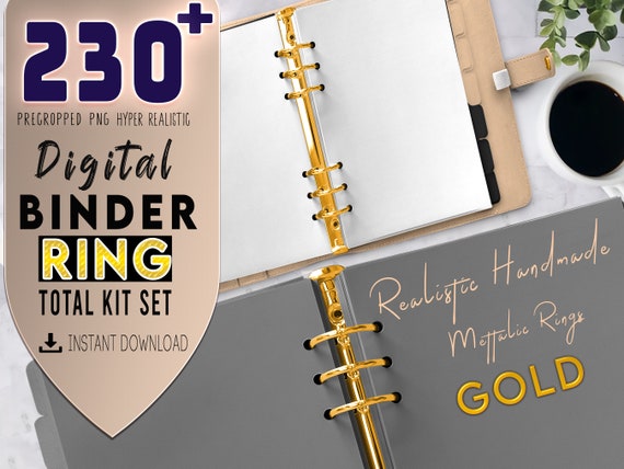 Realistic Digital Planner Rings Digital Planner Toolkit - Etsy Canada