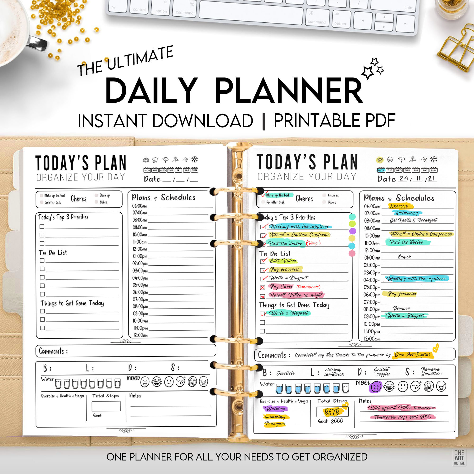 The Ultimate Daily Digital Planner Printable & Editable 2026 ...