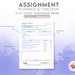 Assignment Tracker Editable & Printable PDF | Assignment Planner ...