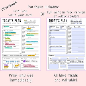 The Ultimate Daily Digital Planner Printable & Editable 2025 ...