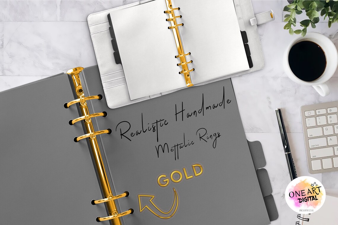 Realistic Digital Planner Rings Digital Planner Toolkit - Etsy