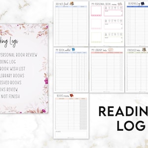 Black Girl Reading Journal Printable Bundle , Book Reading Planner ...
