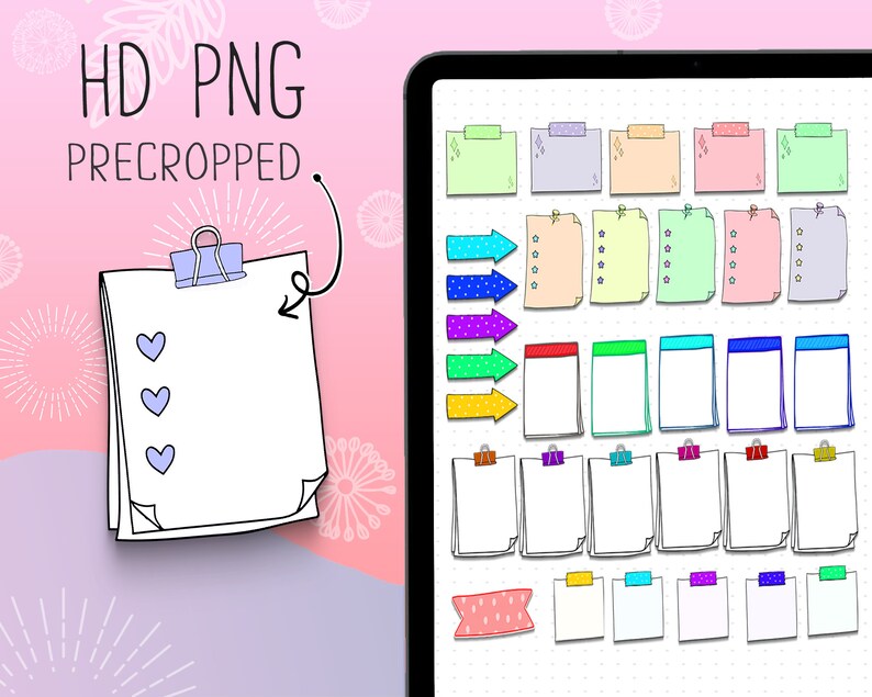 Goodnotes Sticky Notes Png, Digital Sticky Notes Set, Post It Note ...