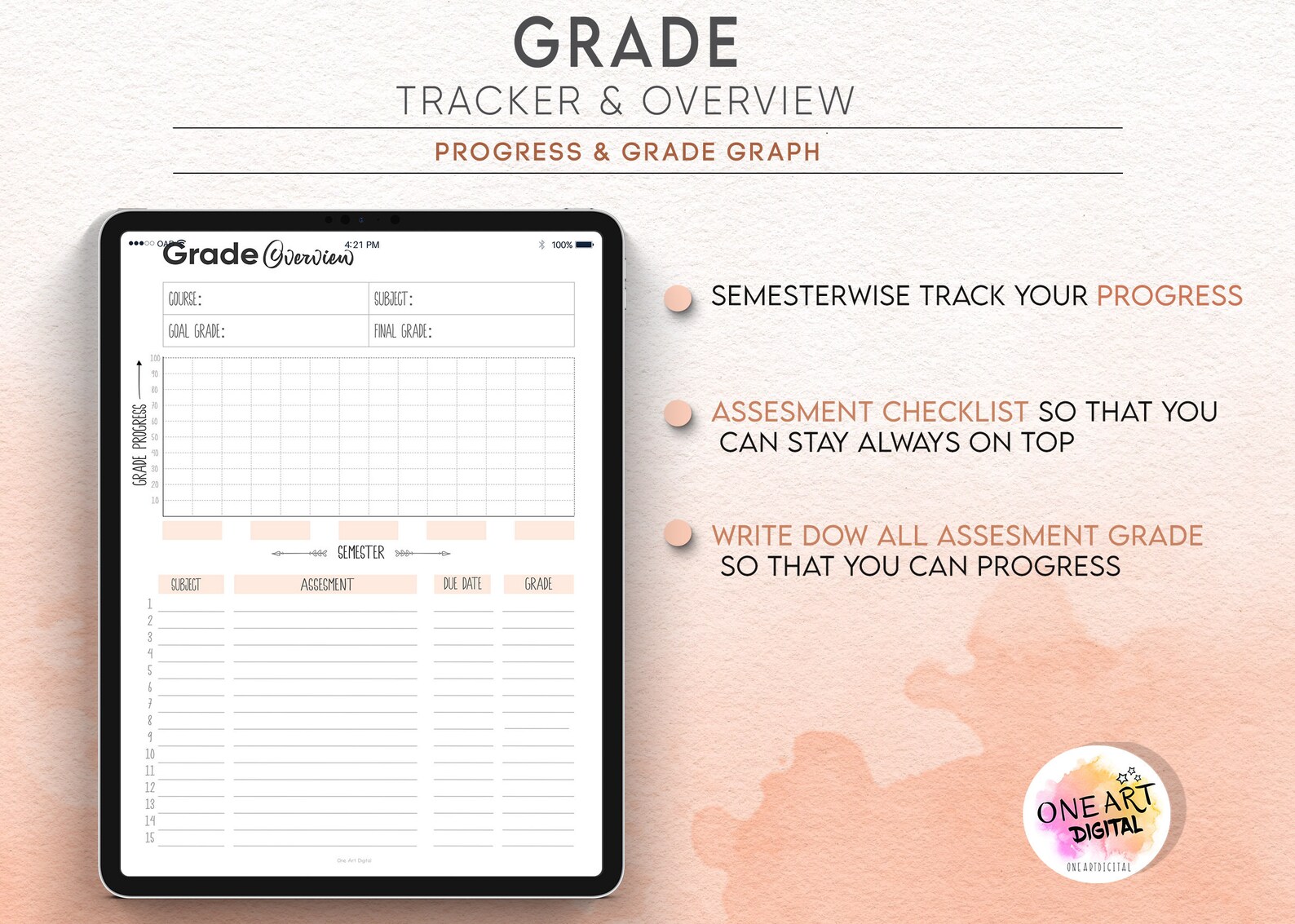 Minimalistic Grade Tracker Printable | Teacher Gradesheet Overview ...