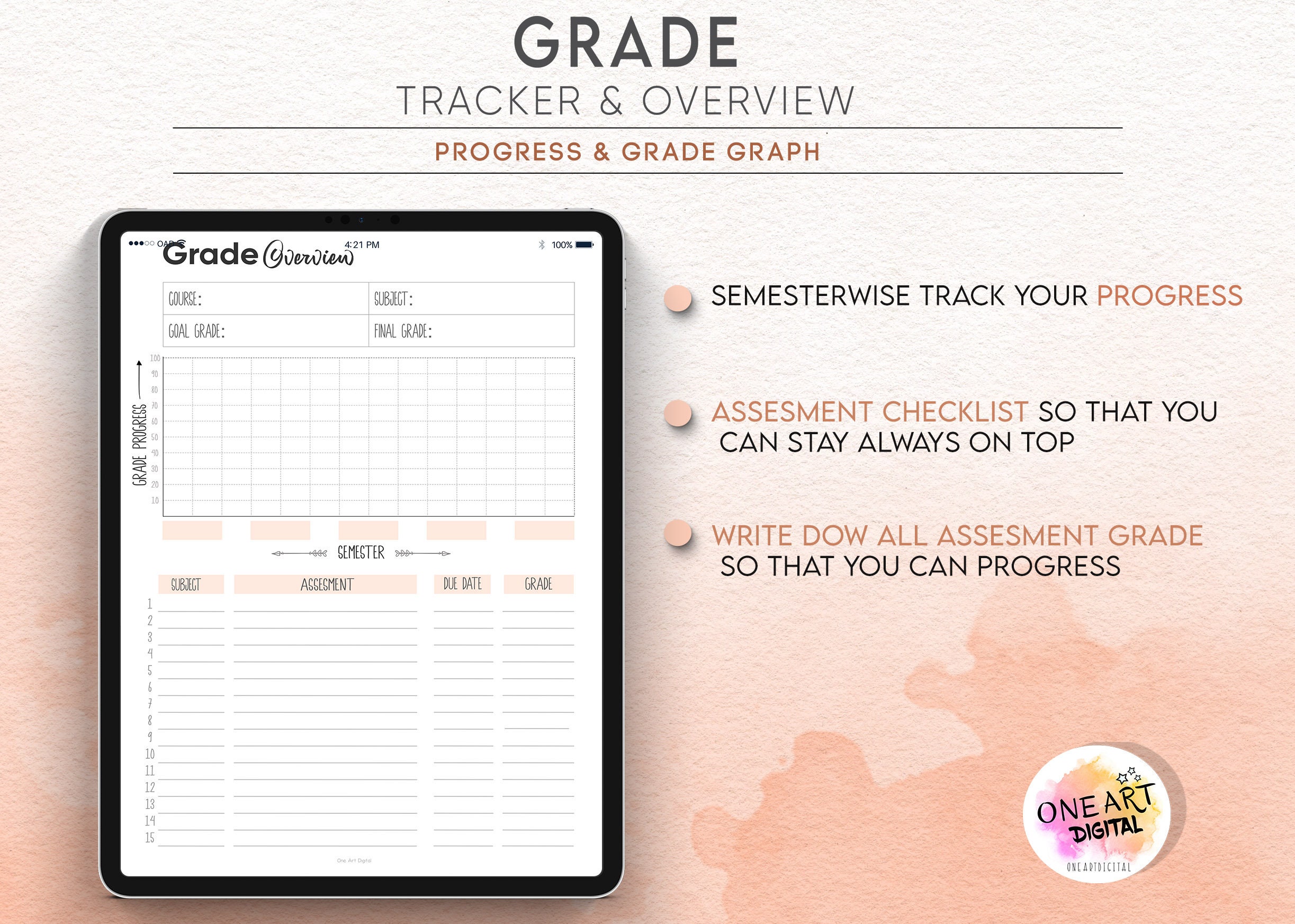 Minimalistic Grade Tracker Printable | Teacher Gradesheet Overview ...