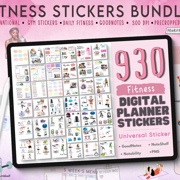 Fitness Stickers - Etsy
