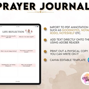 Prayer Journal Printable | Bible Study Guide | Gratitude Journal ...