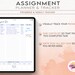 Assignment Tracker Editable & Printable PDF | Assignment Planner ...