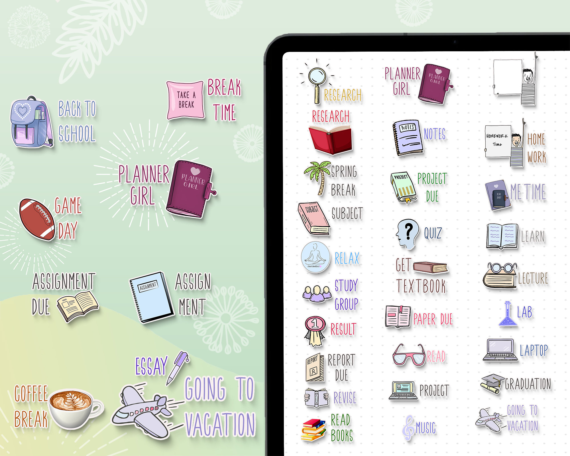 Digital Student Stickers, Digital Planning , Student Goodnotes Stickers ...