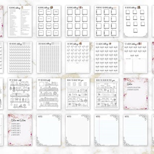 Reading Journal Printable Bundle , Book Reading Planner, Monthly ...