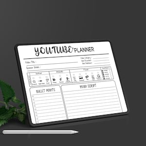 Editable Ultimate Digital Youtube Planner 2024-25 | iPad Planner ...