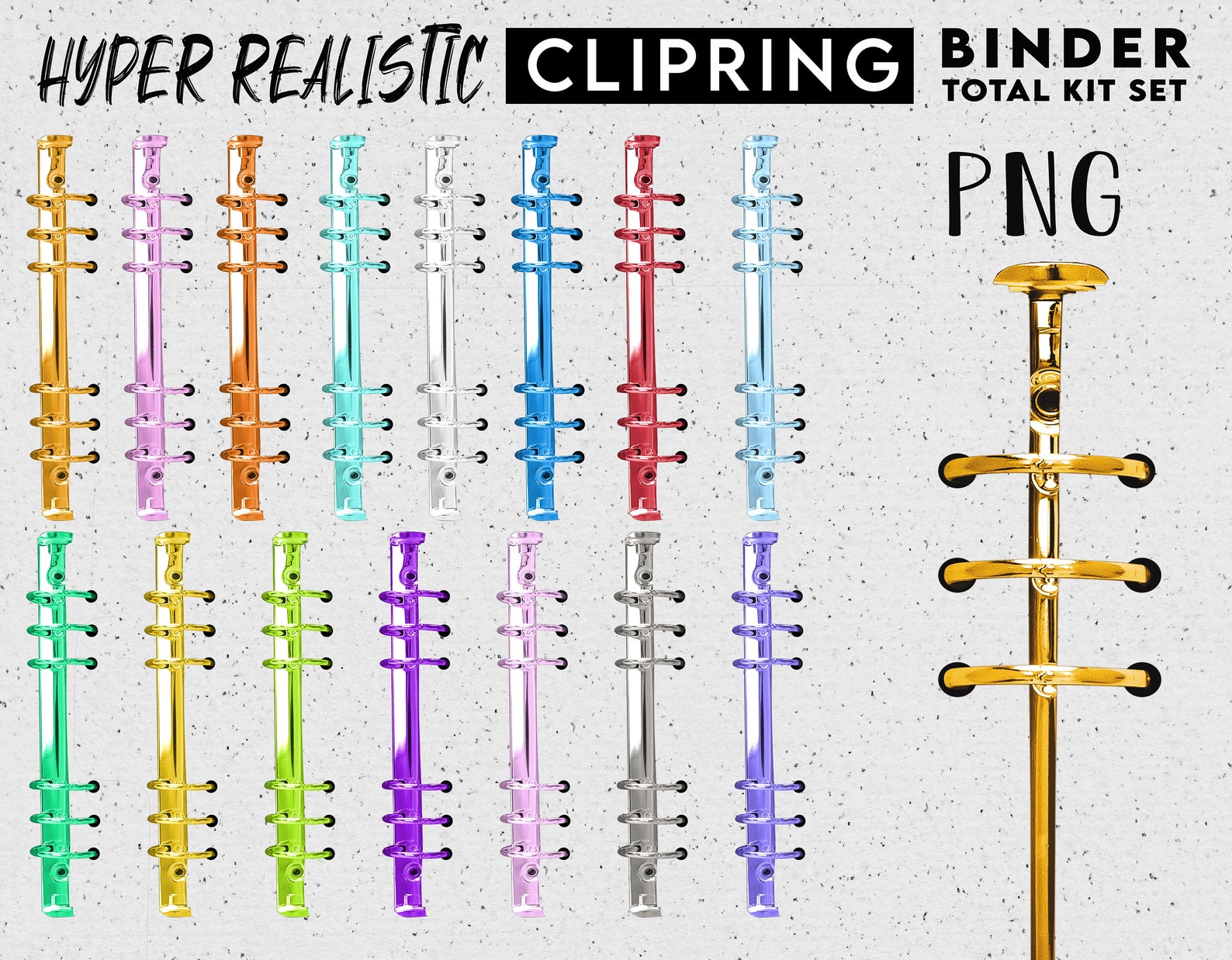 Realistic Digital Planner Rings Digital Planner Toolkit - Etsy