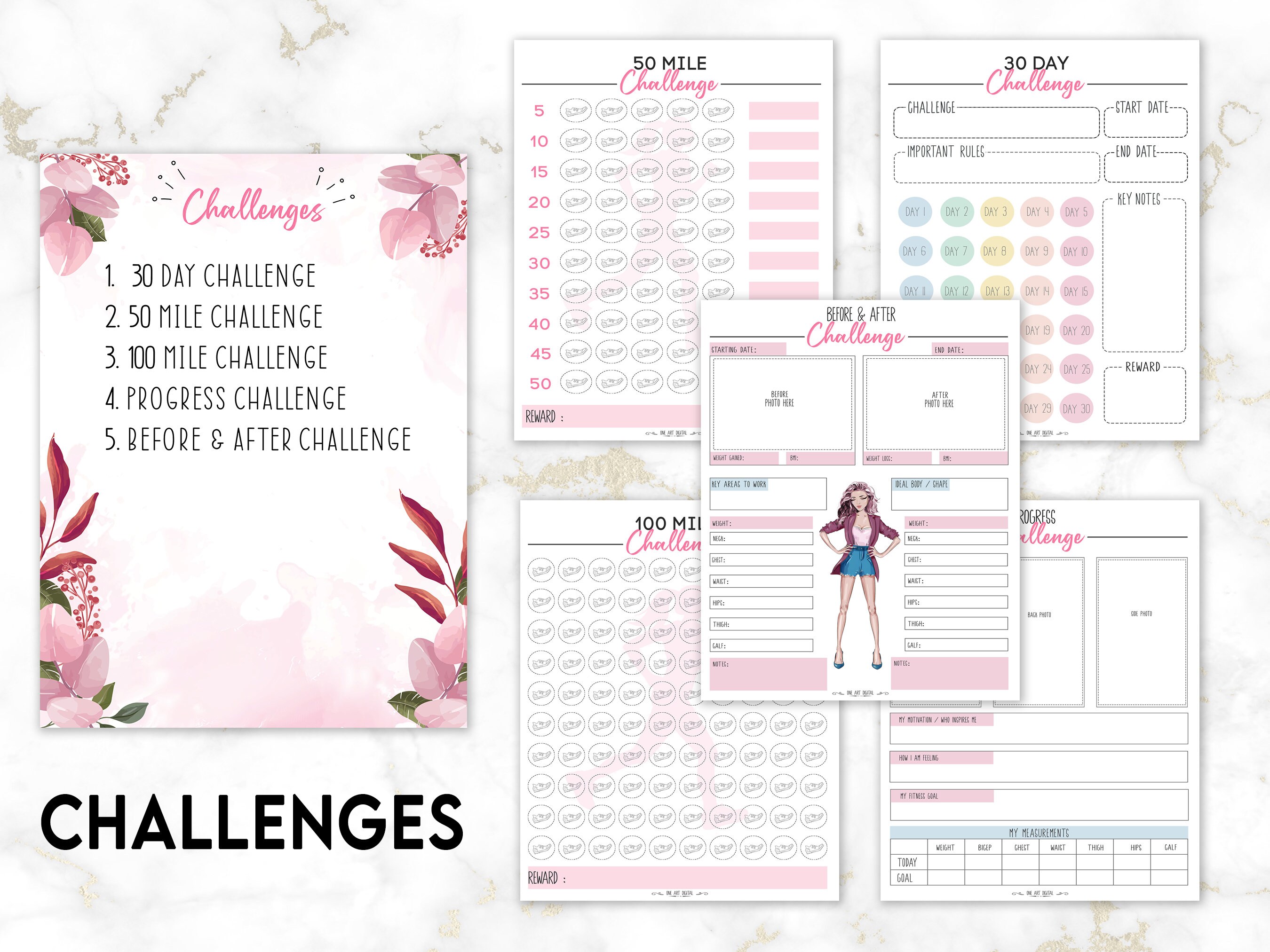 Fitness Planner Printable, Weight Loss Tracker, Workout Planner, Goal ...