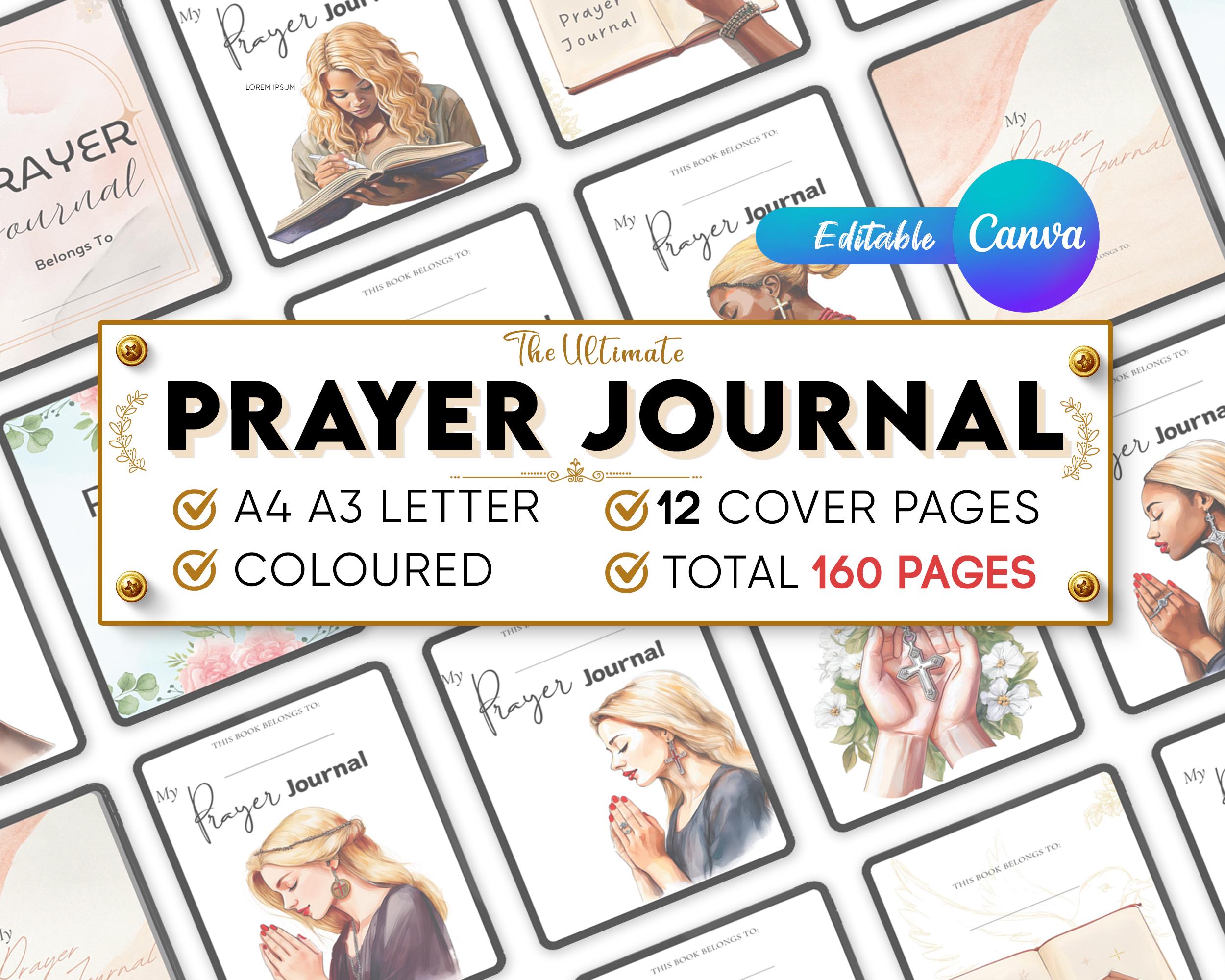 Prayer Journal Printable | Bible Study, Gratitude (160 Pages, PDF) - Etsy